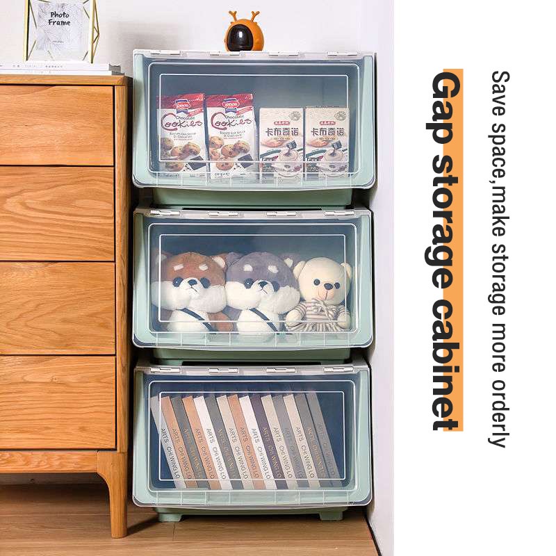 IKEA Stackable Storage Box With Wheels Front Openning Plastic Container ...