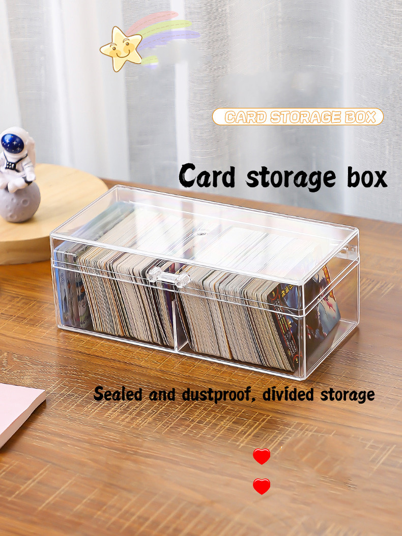 Card Storage Box Transparent Acrylic Partition Box Card Sorting Box ...