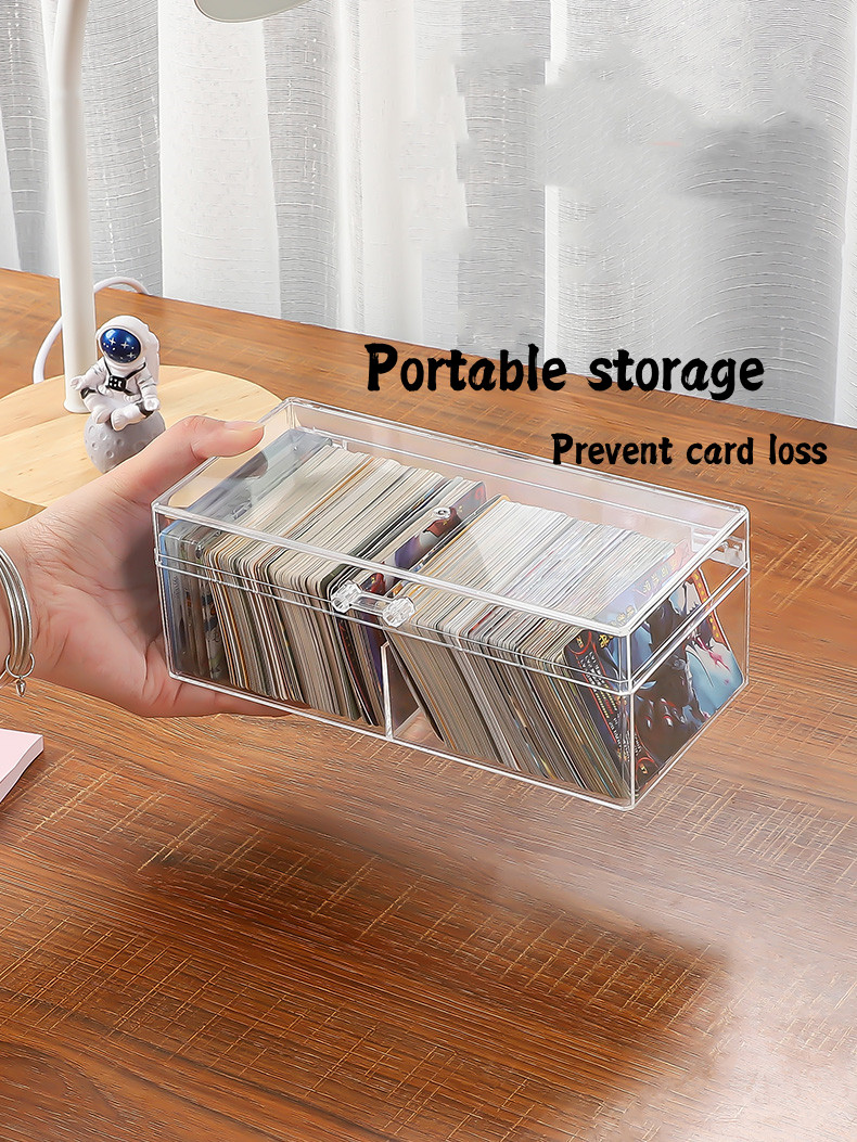 Card Storage Box Transparent Acrylic Partition Box Card Sorting Box ...