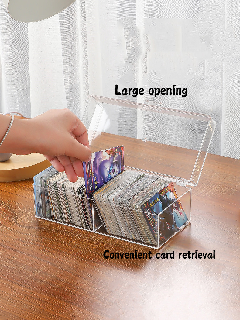 Card Storage Box Transparent Acrylic Partition Box Card Sorting Box ...