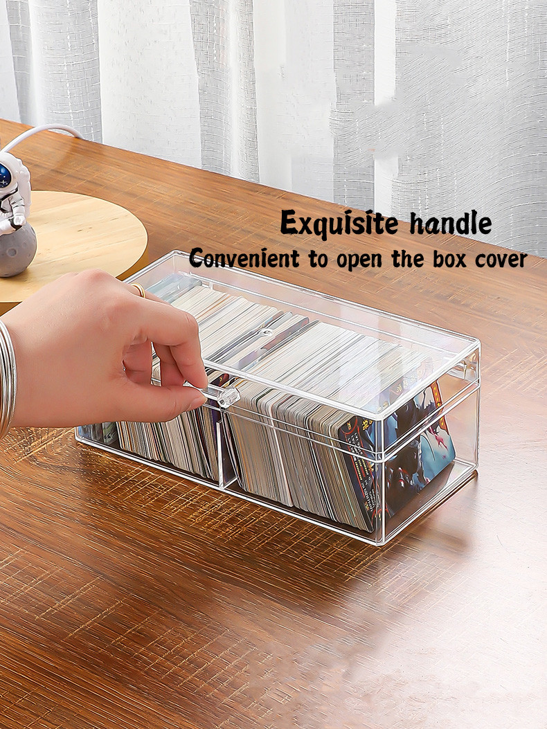 Card Storage Box Transparent Acrylic Partition Box Card Sorting Box ...