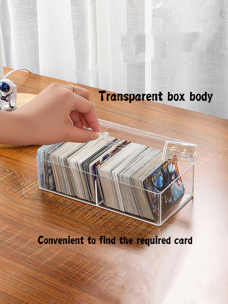 Card Storage Box Transparent Acrylic Partition Box Card Sorting Box ...