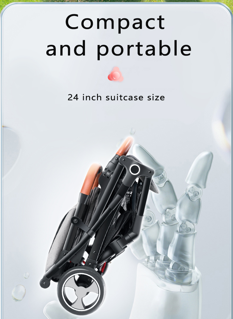 Beige Stroller baby Compact Stroller Cabin Travel Strollers Compact ...