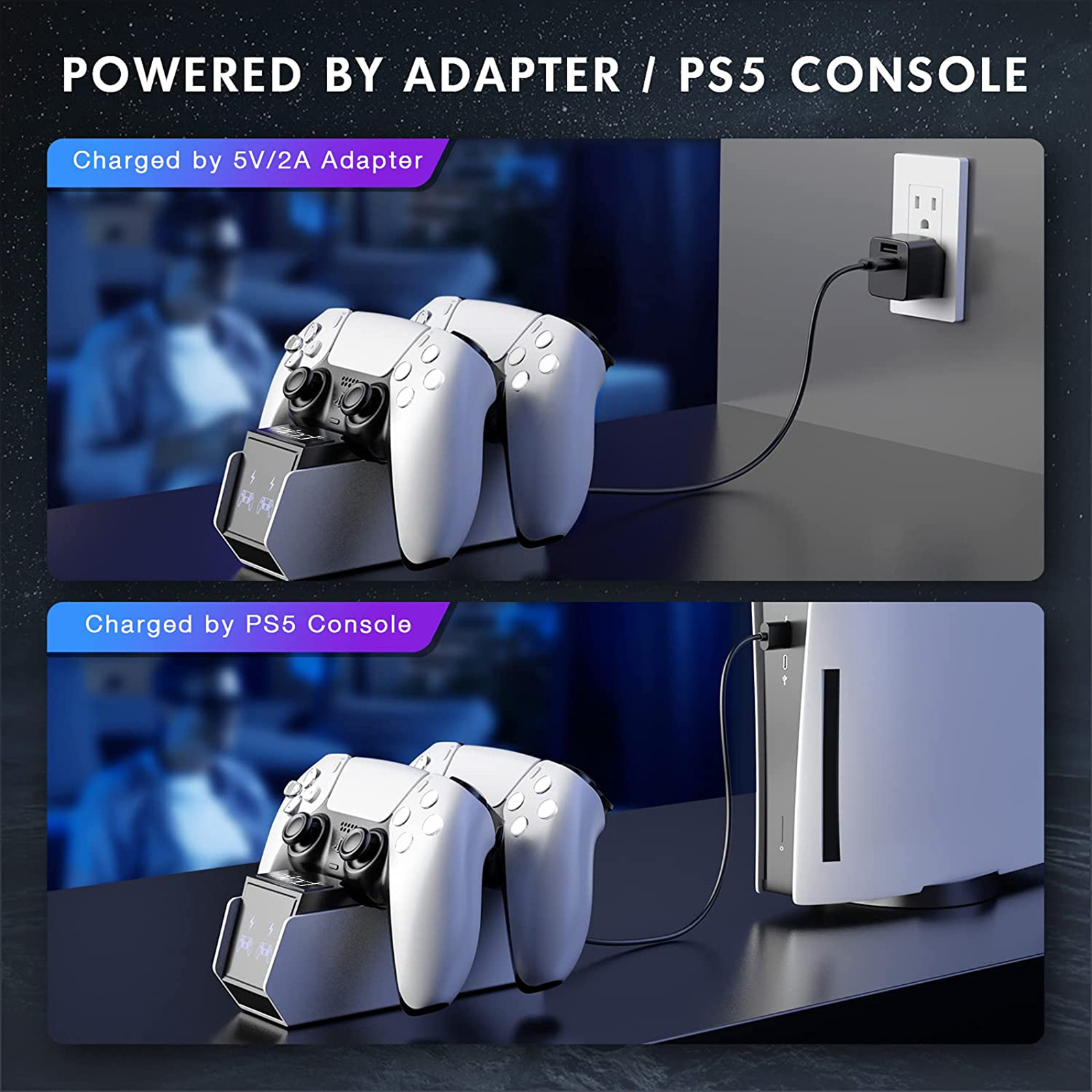 Trendy new PS5 controller charger with protection chip, LED indicator ...