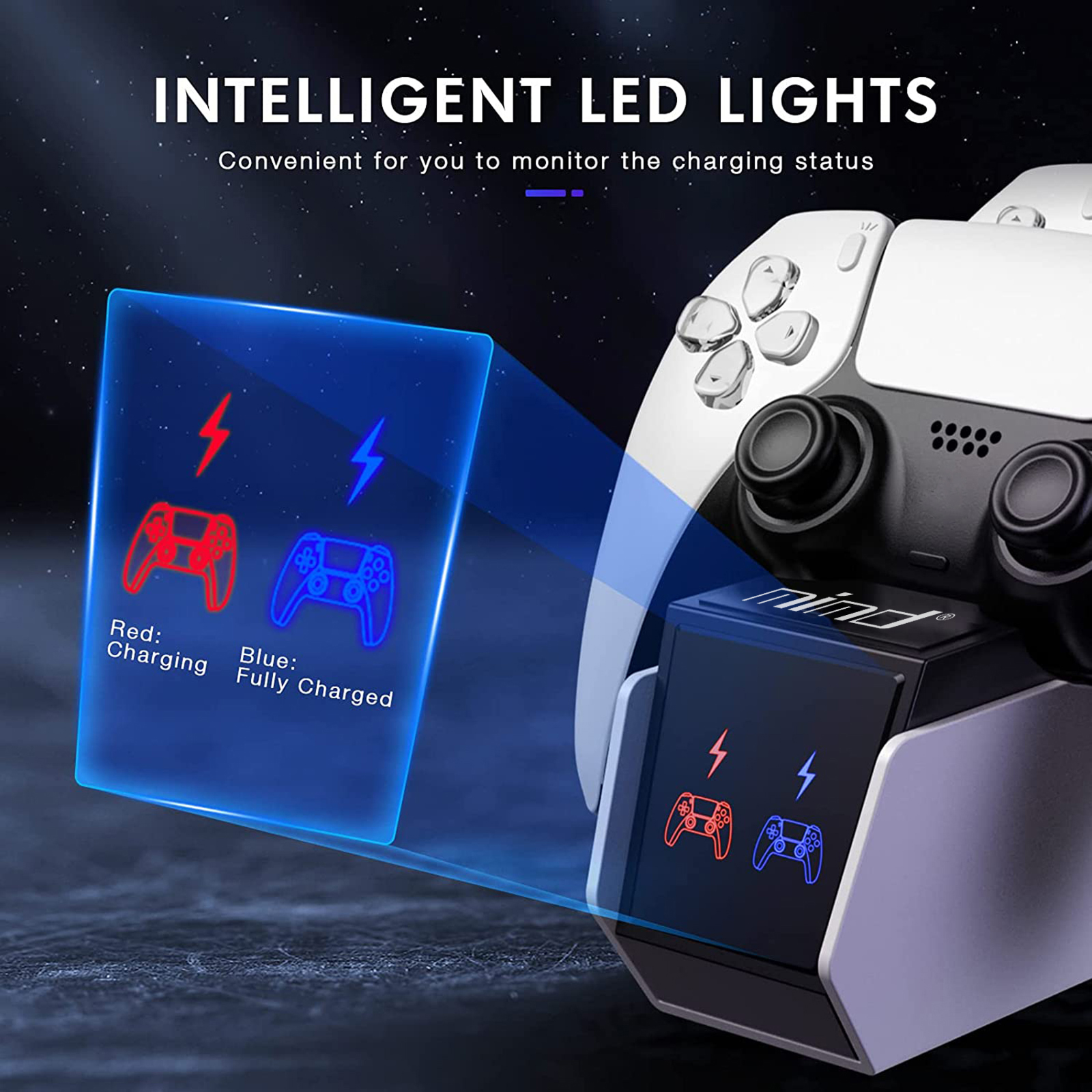 PS5 Controller Charger with Protection Chip LED Indicator PS5 Charging ...