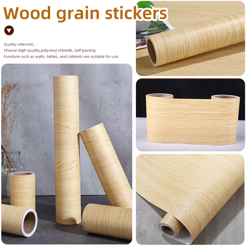 1 Roll Wood Grain Stickers, Texture Wallpaper, Anti-Stripping ...