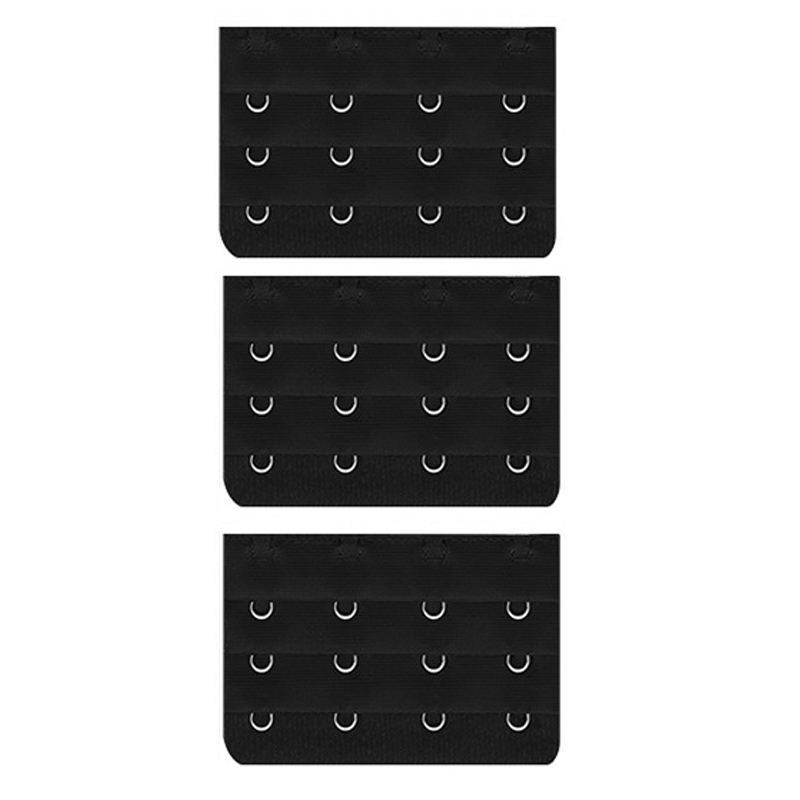 3 Pieces Button distance 1.9cm Elastic Bra Strap Extenders Comfortable ...