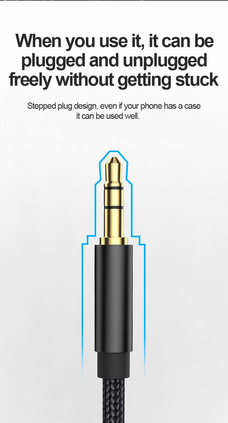 1/2/3 Meter Male To Male Speaker Cable For Mobile Phone 3.5mm Aux ...