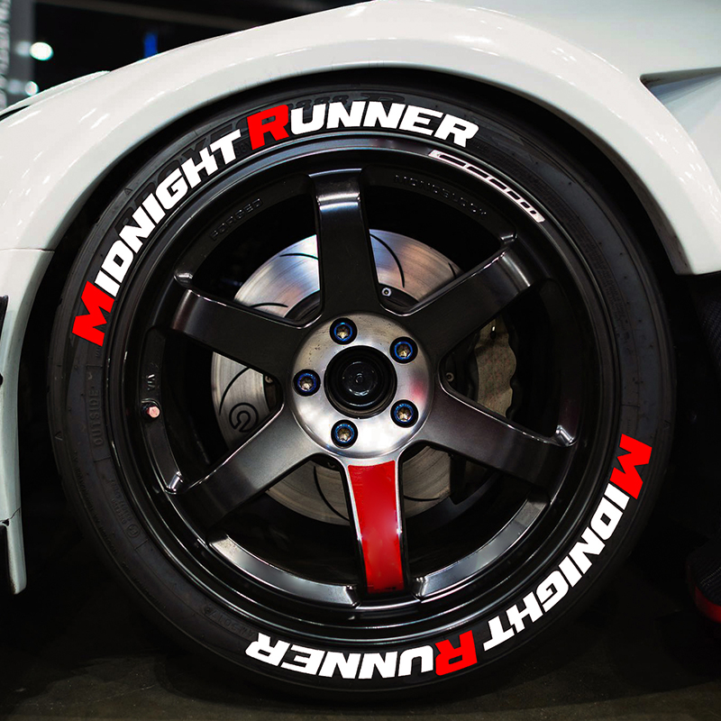 New 2 Piece CS Car Tire Sticker Midnight Runner Tire Sticker PVC ...