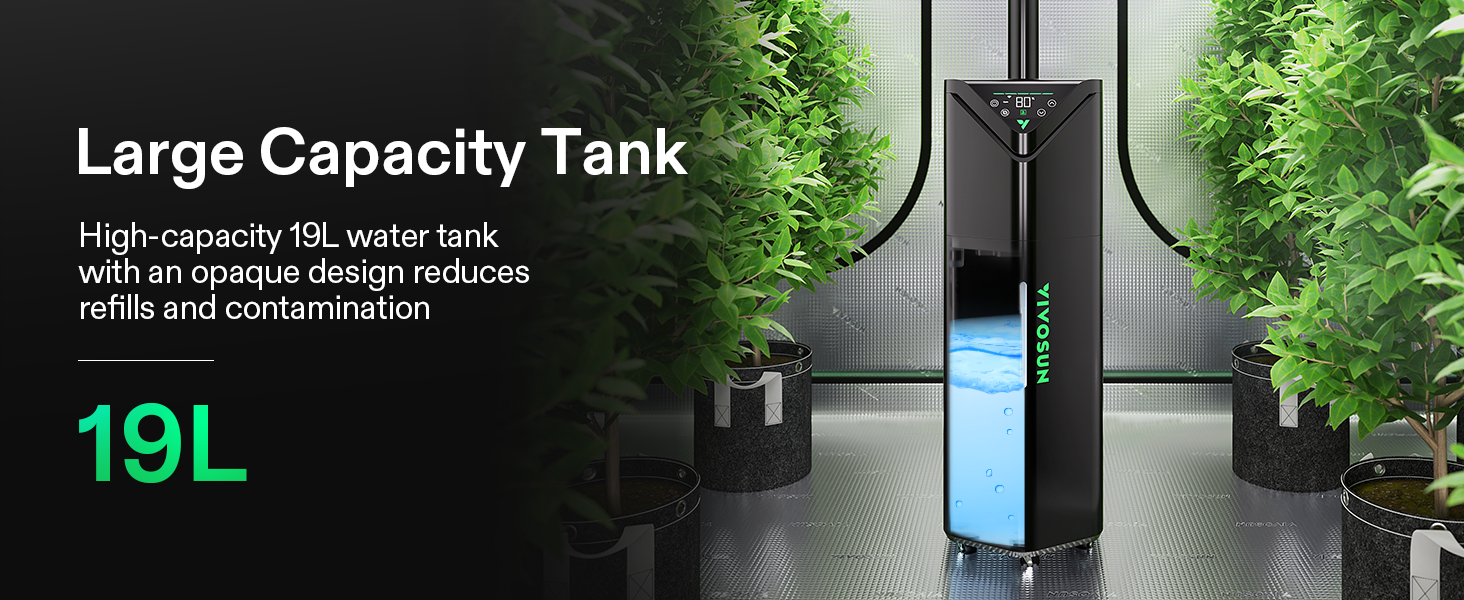 VIVOSUN AeroStream H19 Intelligent Environmental 19L Humidifier with ...