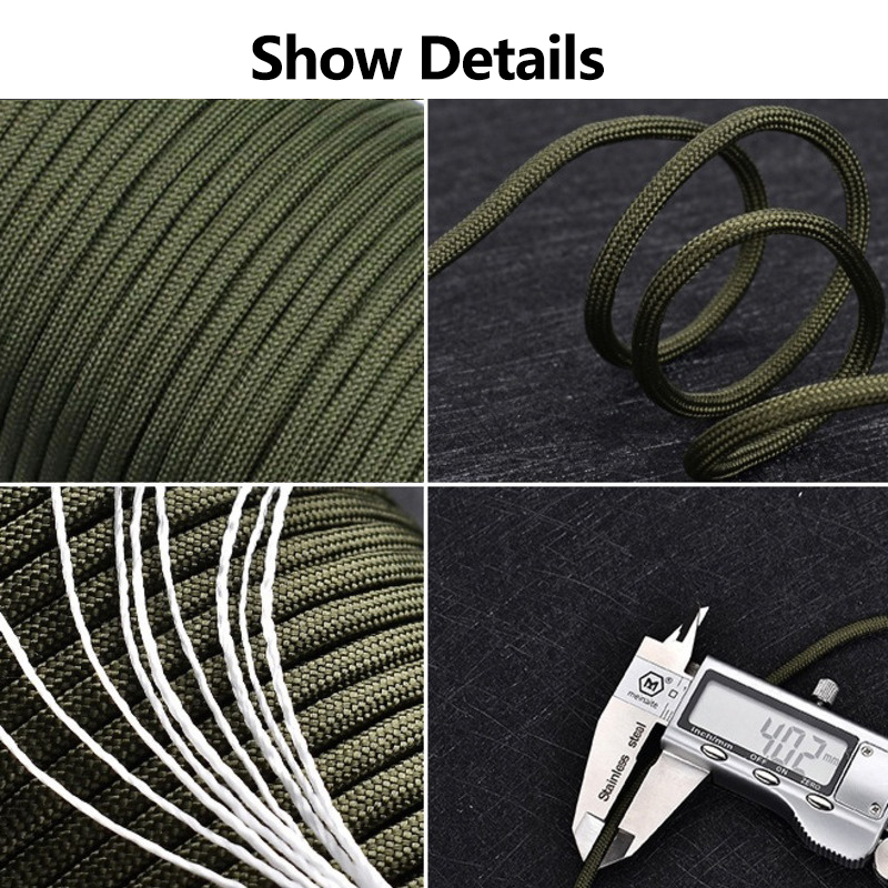 【Ship in 24h】 100M Paracord Rope 9 Strand Core 550 Military Camping ...