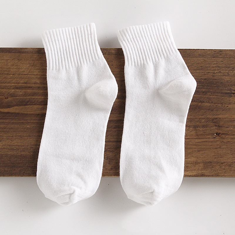 Spring Summer Four Seasons Mid-Tube Socks Women's Socks Simple Solid ...