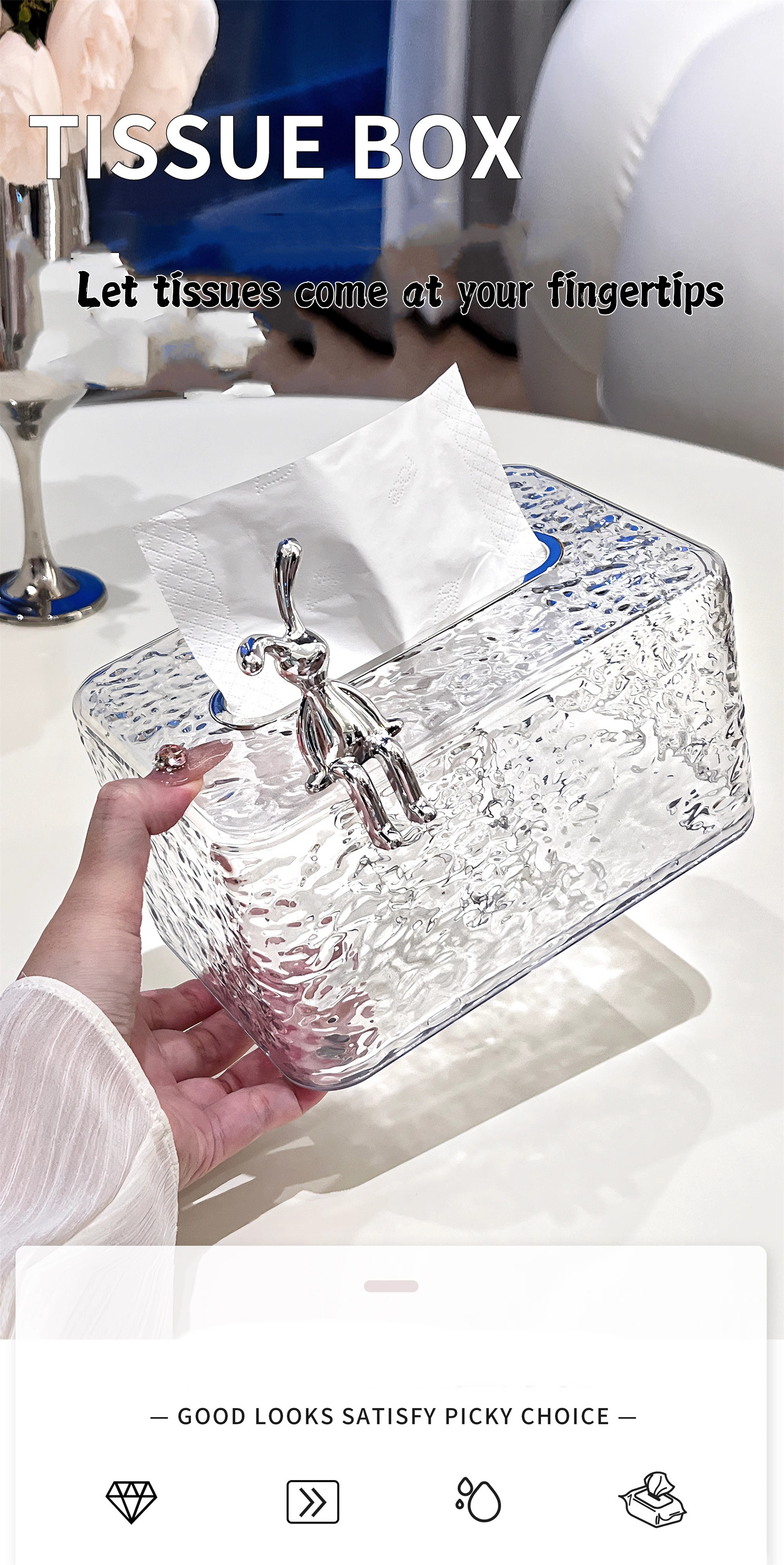 Automatic Lifting Paper Tissue Box Light Luxury Household Paper ...