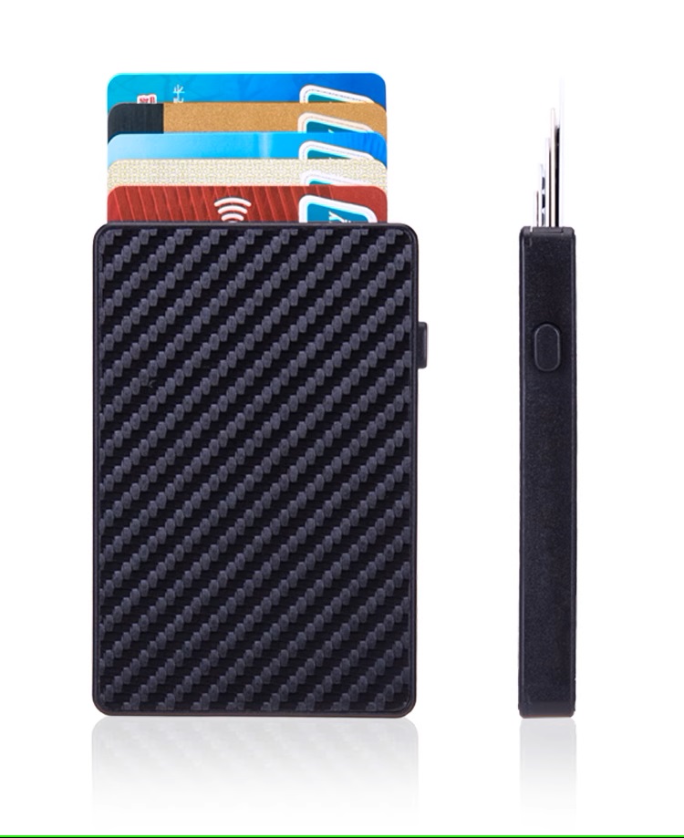 Anti-theft brush Rfid metal automatic ejection card holder men and ...