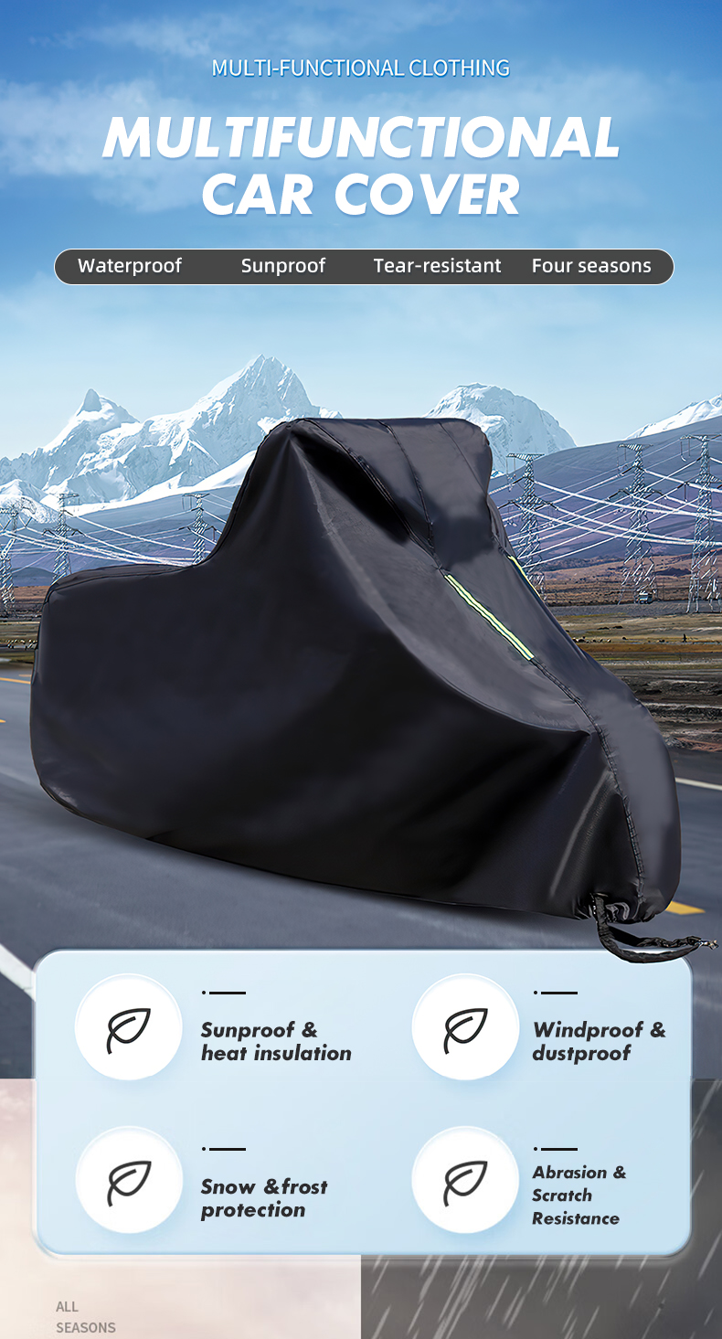 🔥Thicken 3 Layer🔥Motorcycle Cover Waterproof 3 Layer Protective Cover ...