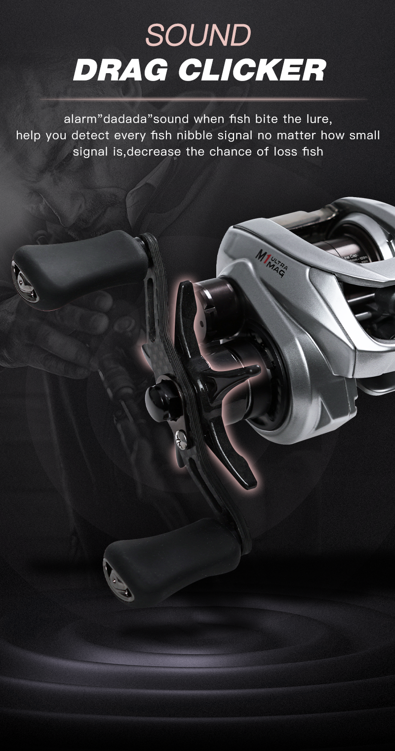 SEASIR M1 135G Metal Frame Baitcasting Fishing Reel Ultralight 10+1 BB 7.6:1 Carbon Fiber Drag ...