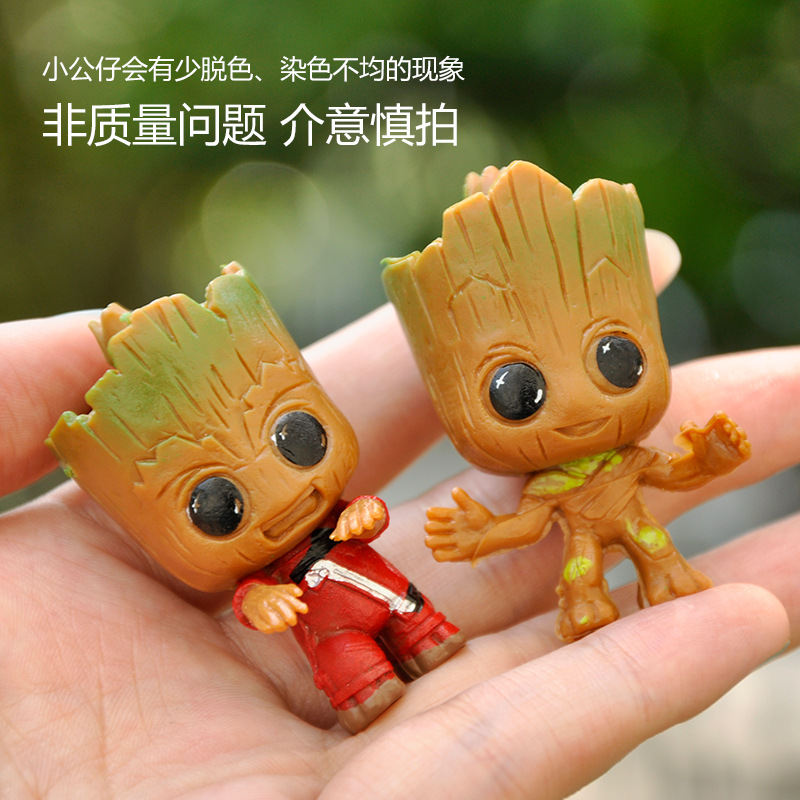 4Pcs/Set 4.5cm Anime Guardians of the Galaxy Figure Groot Baby ...