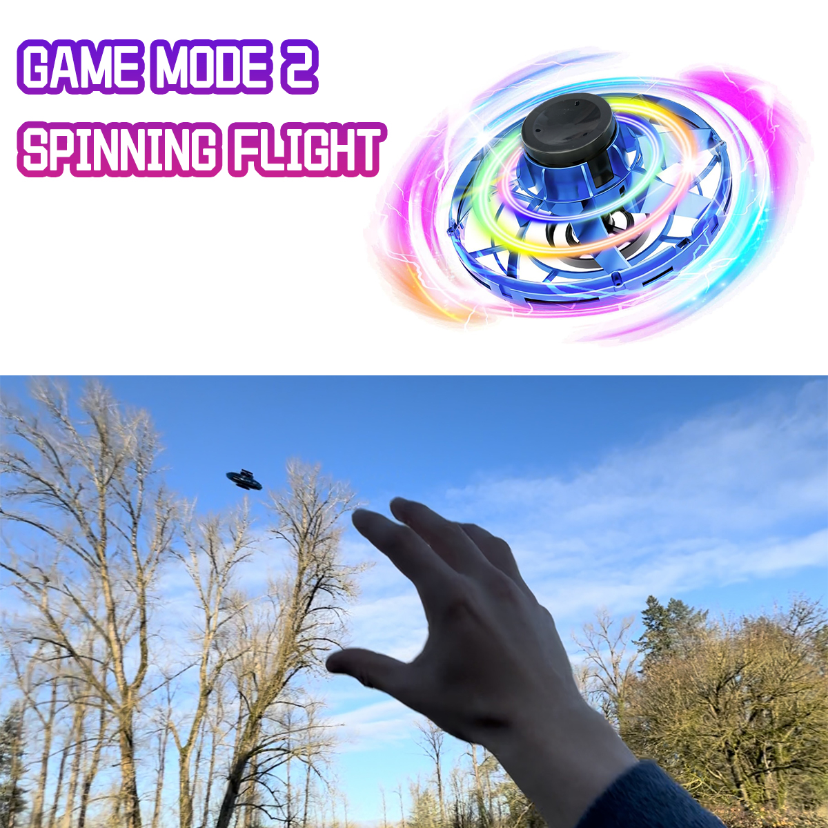 UFO Flying Drone - An interactive LED flying toy suitable for children ...