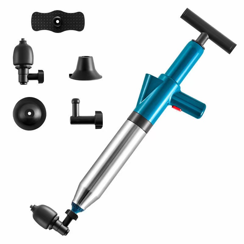 Toilet pipe unclogging device one shot pneumatic toilet floor drain ...