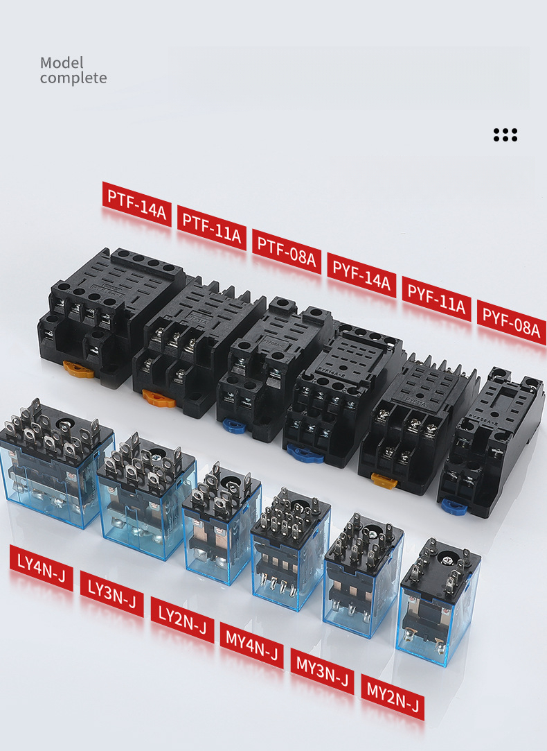 LESU Small intermediate relay base 8 pin 14 pin with MY2NJ LY2NJ MY4NJ electromagnetic relay ...