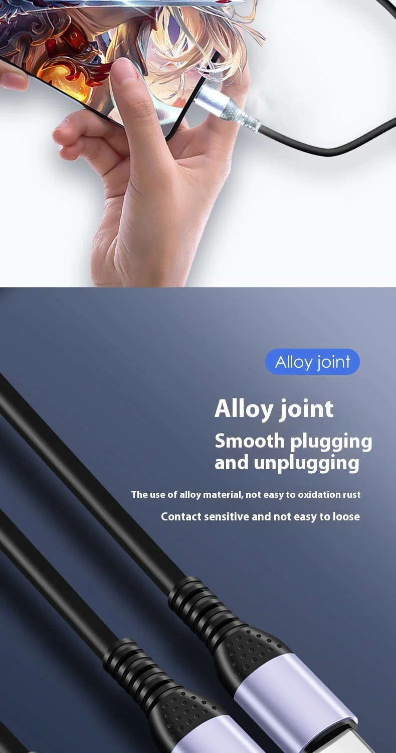 2 In 1 Blind Insertion Coiled Spring Retractable Cable 90°Stereoscopic ...