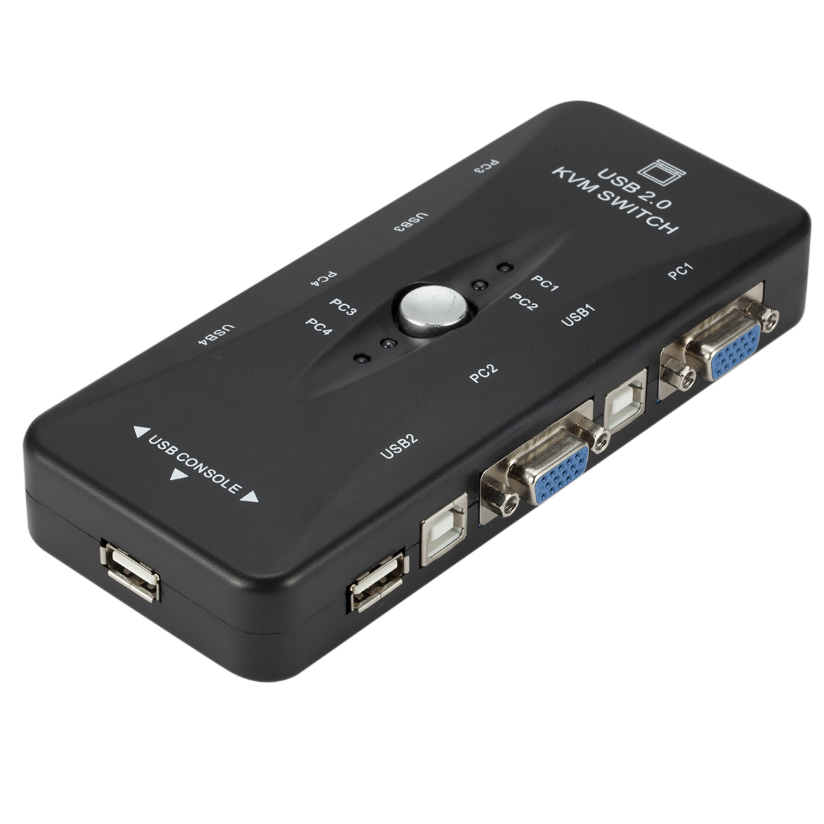 4 Port USB2.0 KVM Switch Box For Mouse Keyboard Printer Share Switcher ...