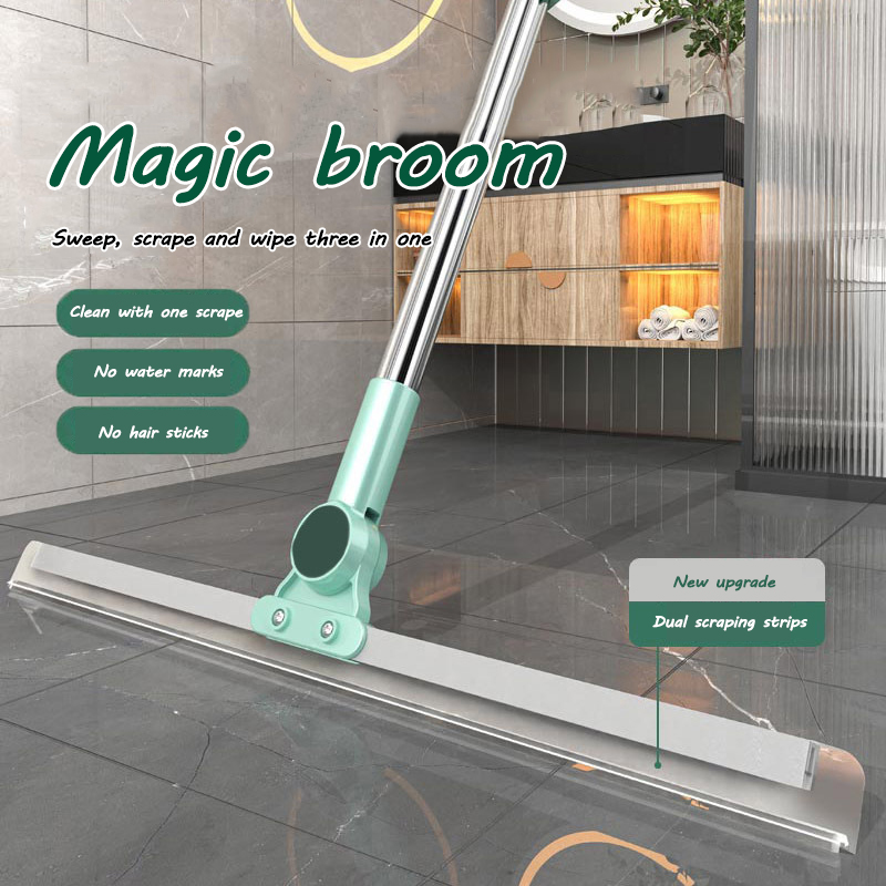 *READY STOCK AT MALAYSIA*New Magic Silicone Broom Scraper Retractable ...