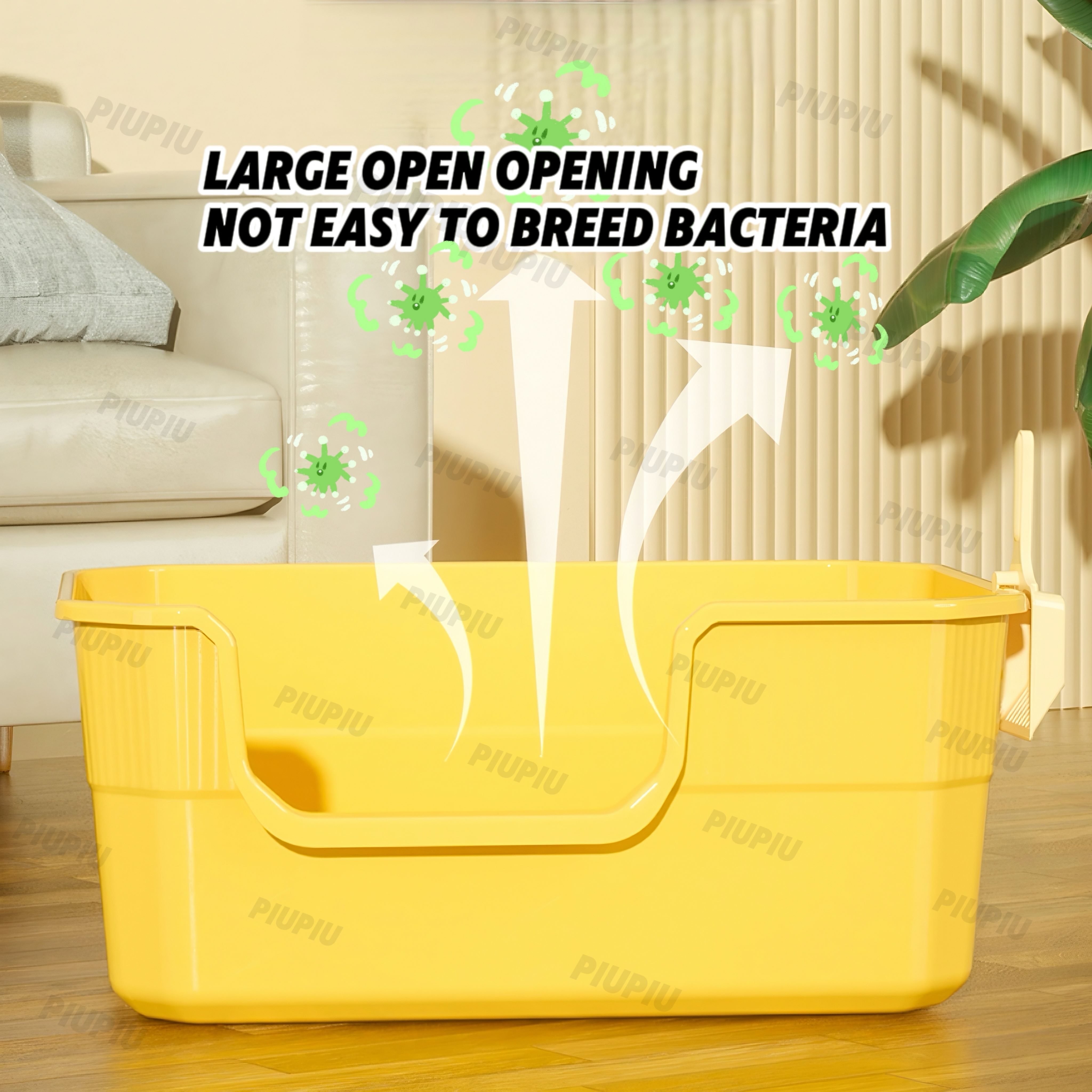 READY STOCK Cat Toilet Box Half Enclosed Litter Basin Bekas Pasir ...