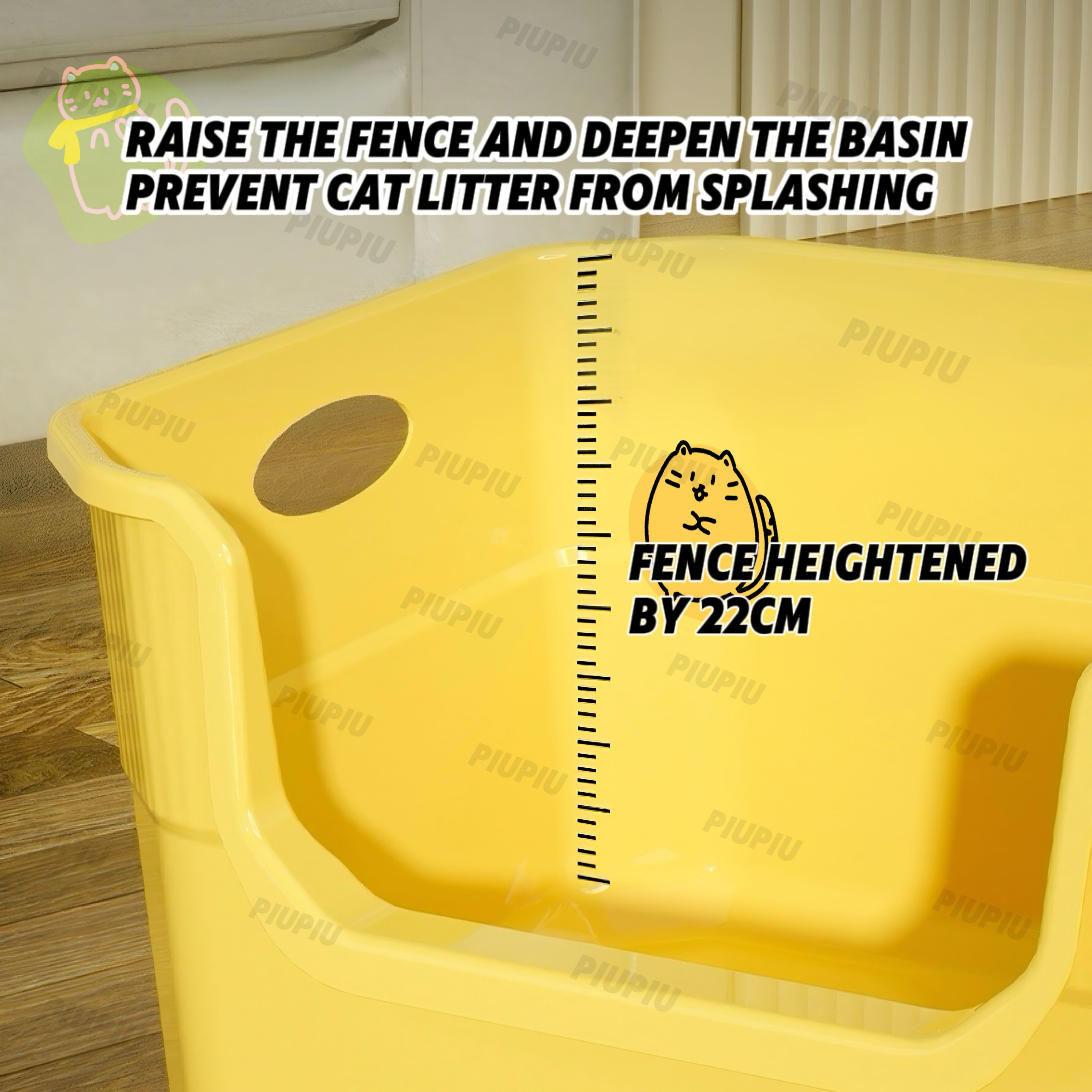 READY STOCK Cat Toilet Box Half Enclosed Litter Basin Bekas Pasir ...
