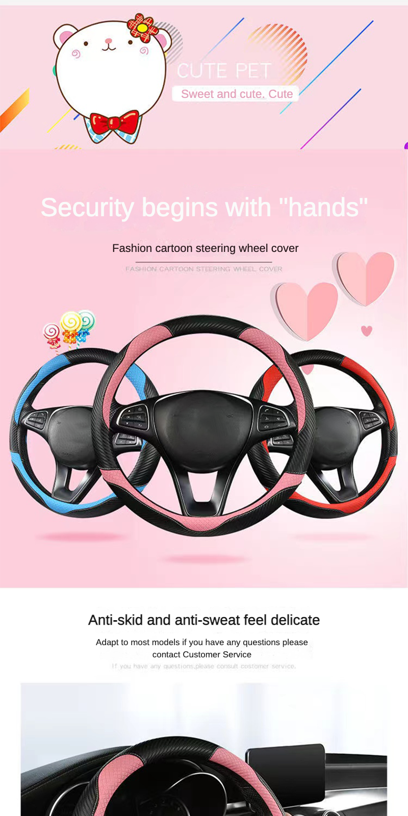 Proton Leather Steering Cover Penutup Stereng 38cm Diameter Saga Wira ...