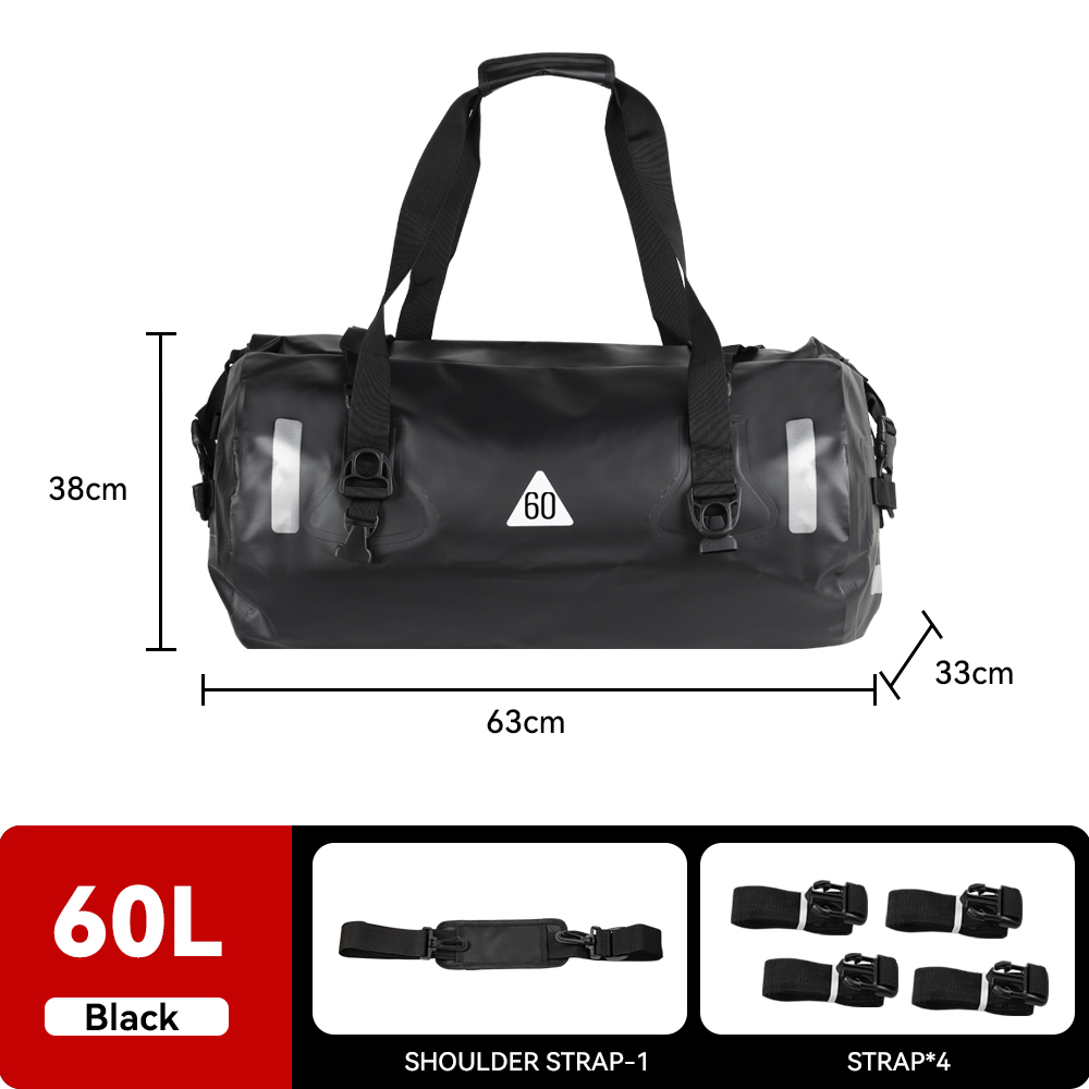 Motorcycle Waterproof Tail Bag Travel Outdoor Dry Luggage Roll Pack Bag ...