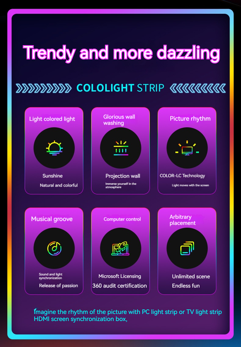 Ambilight Ambient Desktop Lamp Sync with Computer Monitor, Immersion PC ...