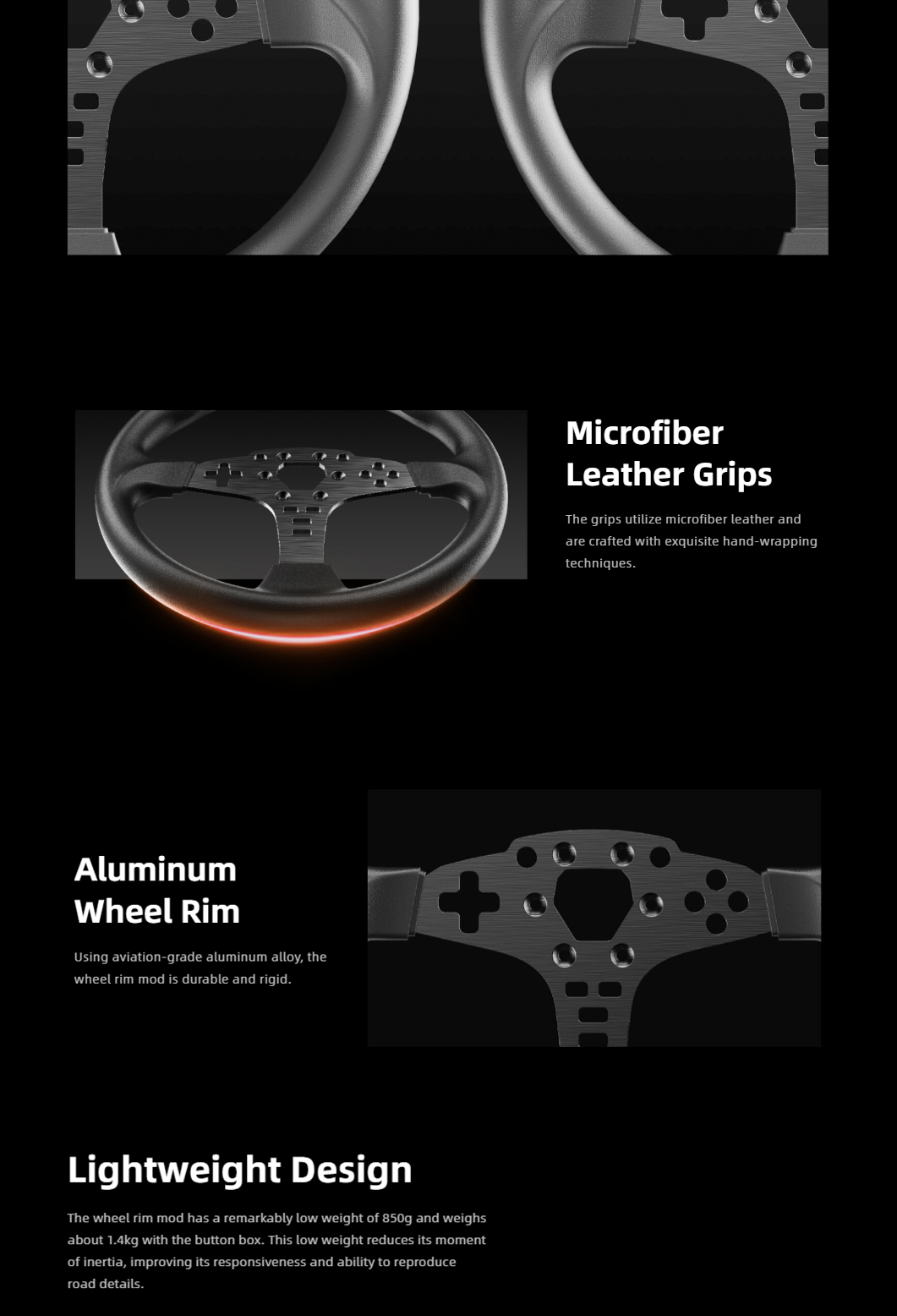 MOZA Racing 12-inch Round Wheel Mod for ES12-inch Round Wheel Mod for ...