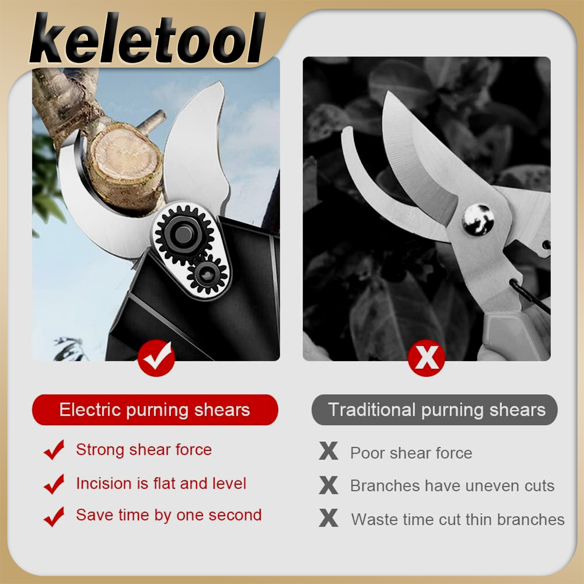 Cordless Pruning Shears gunting pokok with Extension Rod Efficient ...