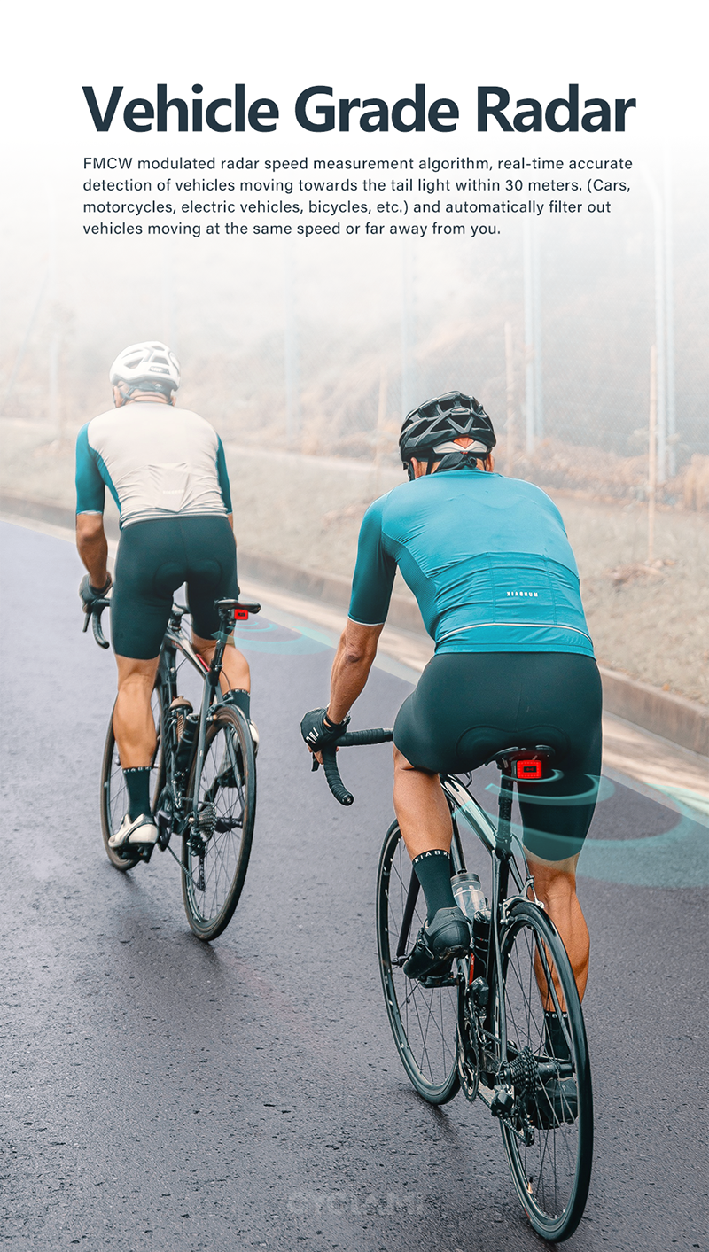 CYCLAMI Bicycle Intelligent Radar Tail Light Bike Smart Rear Brake Sensing Lamp Ebike LED New ...