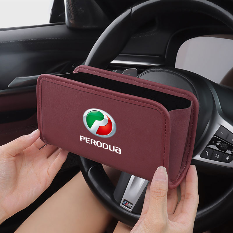 Honda car Leather Multi functional door storage box trash can cup ...
