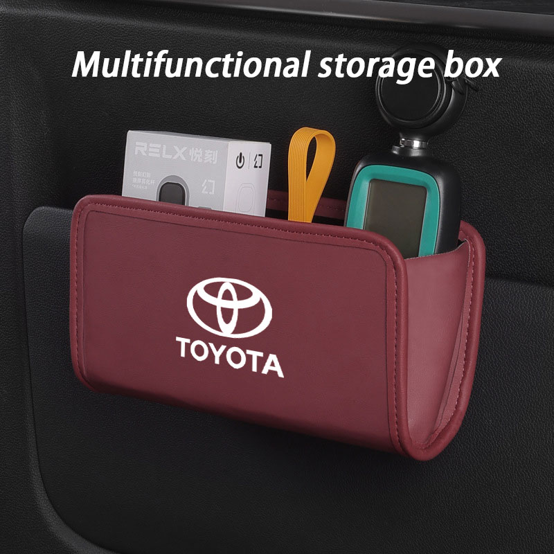 Honda car Leather Multi functional door storage box trash can cup ...