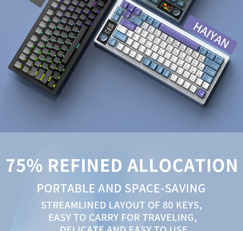 Langtu Lt75 Lt84 Wireless Mechanical Keyboard 80Keys Gaming Bluetooth 2 ...