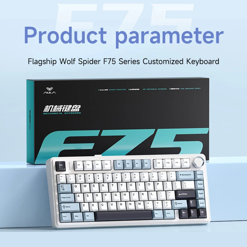 AULA F75 Wireless Mechanical Keyboard Reaper Axis Gaming Customized Hot ...