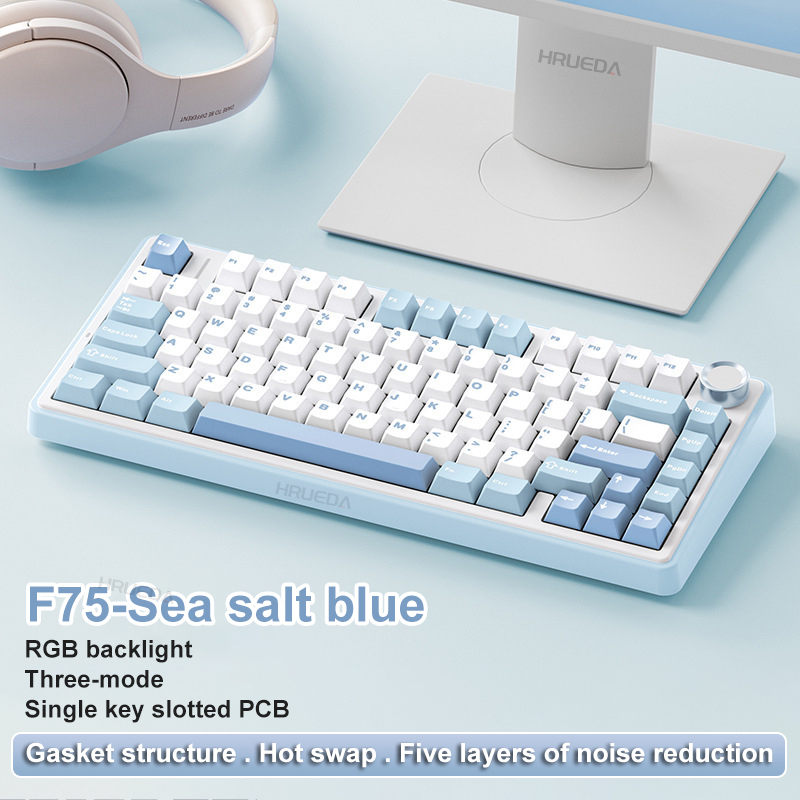 AULA F75 Wireless Mechanical Keyboard Reaper Axis Gaming Customized Hot ...