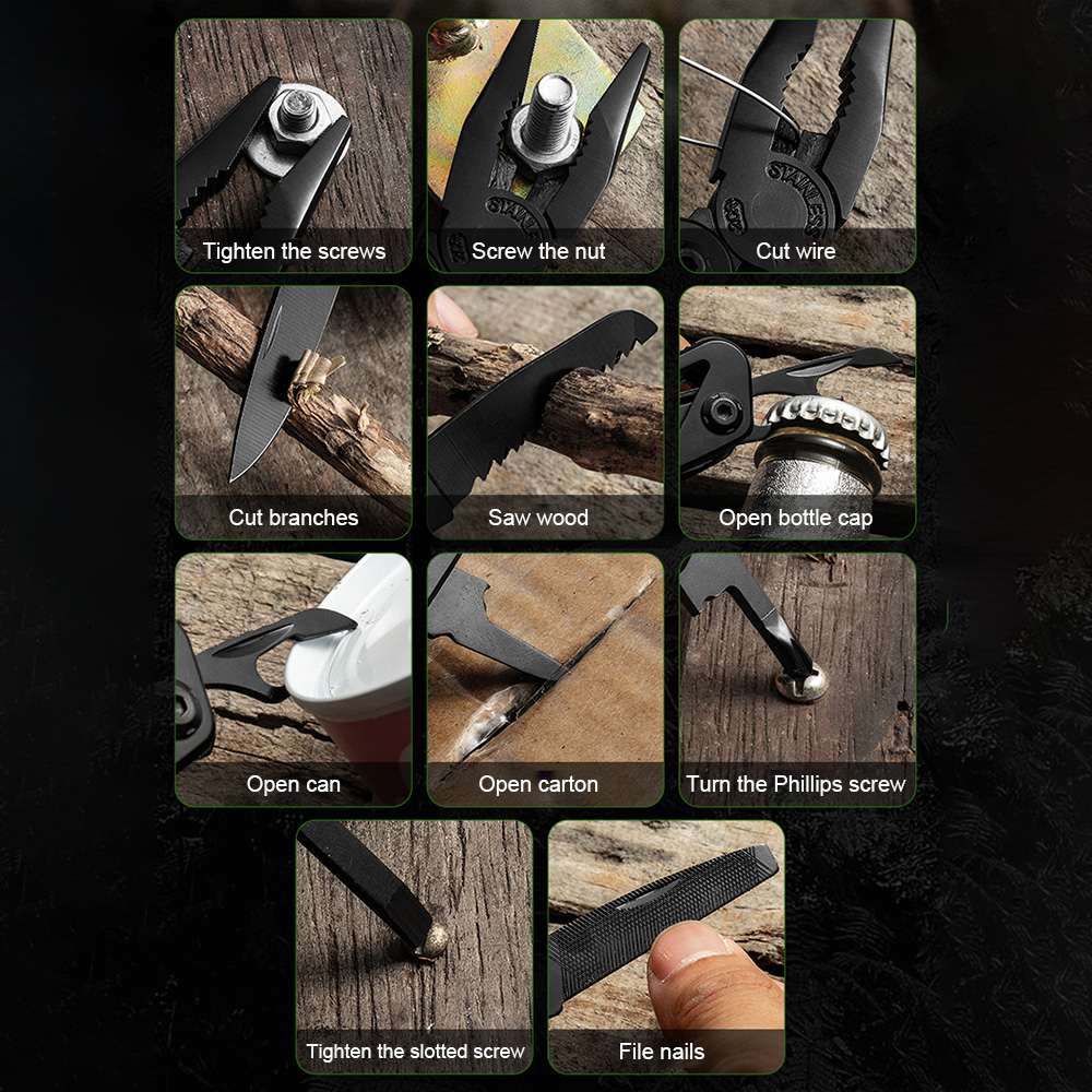 [Ready Stock] 16 In 1 Folding Pocket Multi tool With Needle Nose Pliers ...