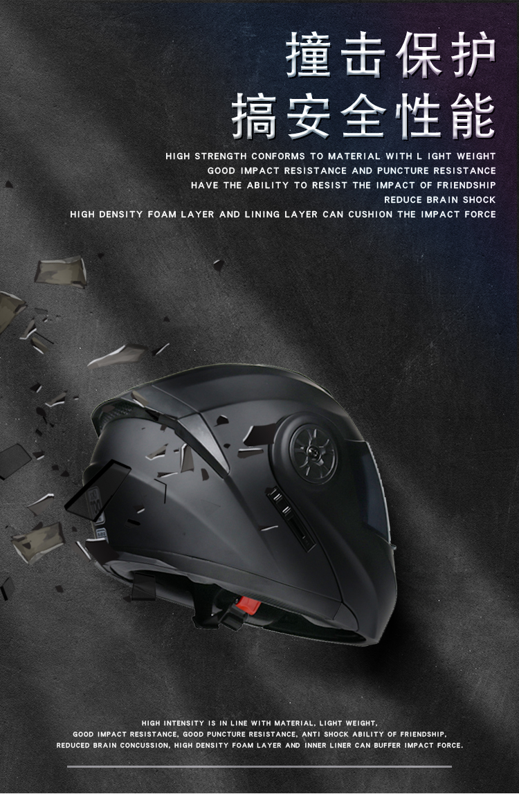 ORZ Standard Motorcycle Modular Helmet Dual Lens Flip Up Racing Helmet ...