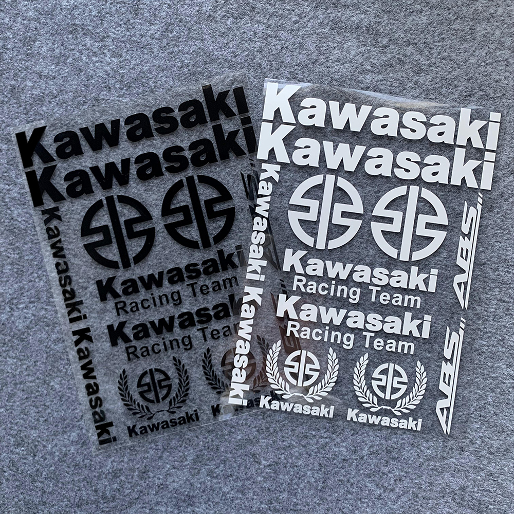 Kawasaki Reflective Set Sticker Motorcycle Emblem Badge Wheat Ears ...