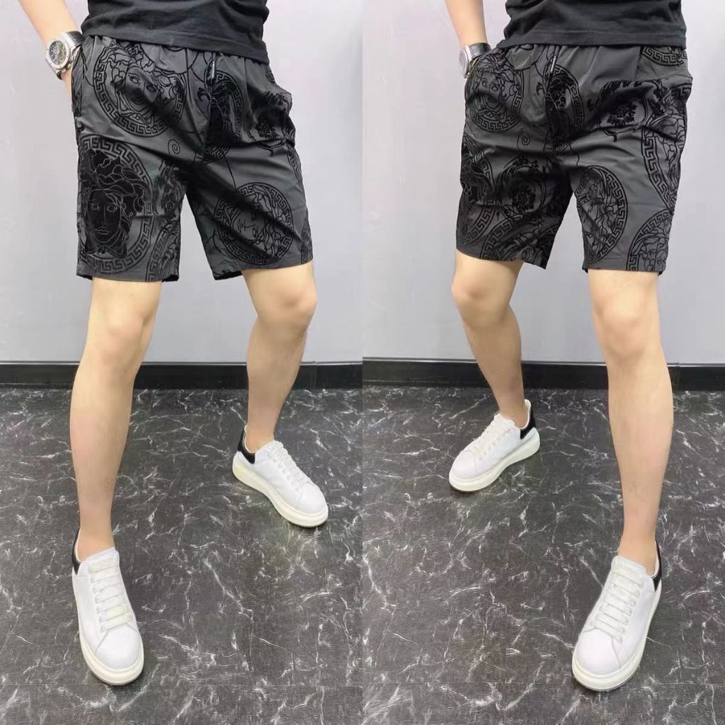 Short Shorts Men's Three-Dimensional Flocking High-End Beach Pants Men ...
