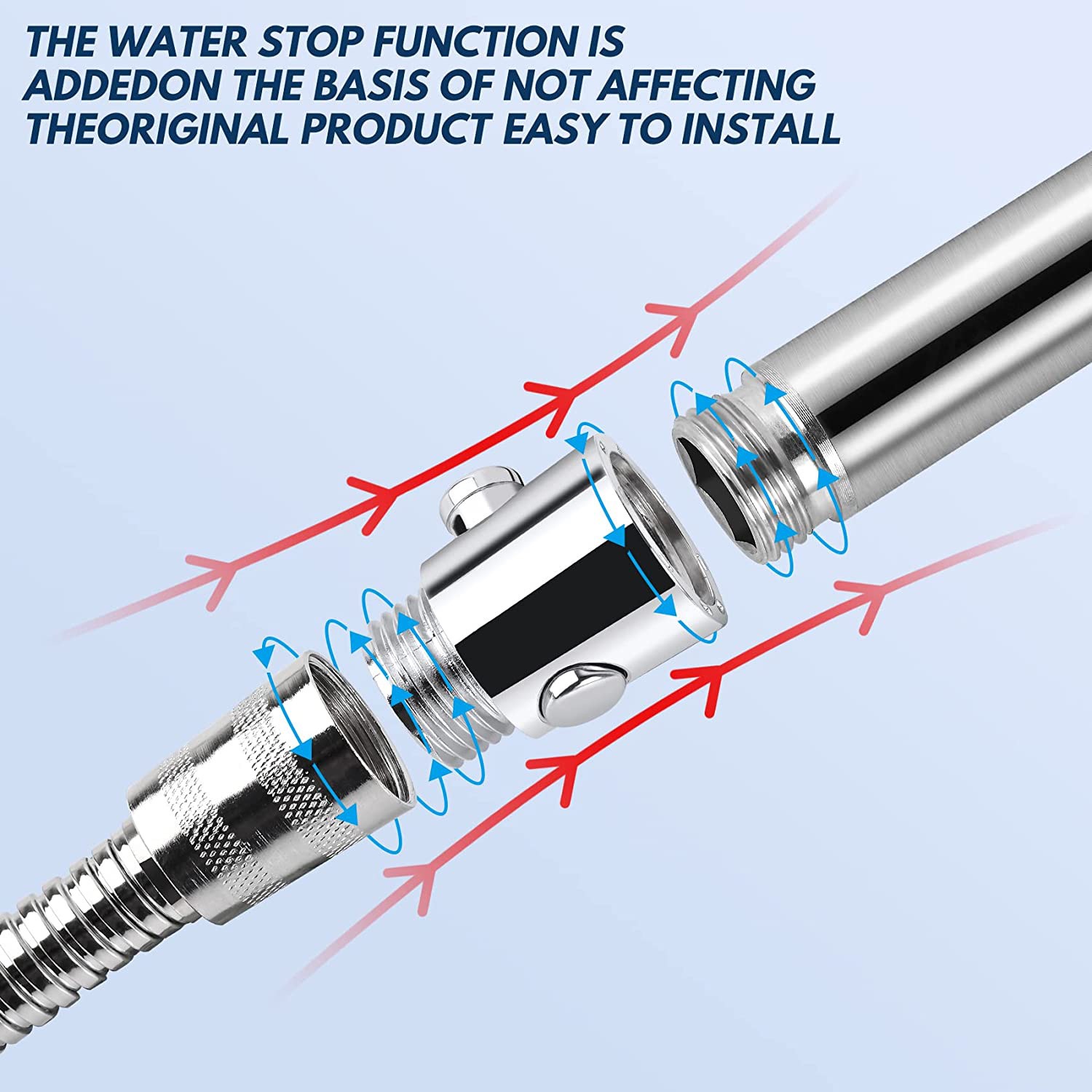 Water Flow Control Valve Chrome Angle Shut Off Valve for Handheld ...