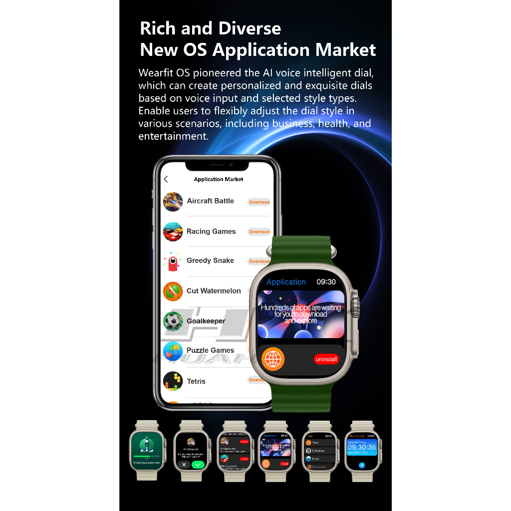 2024 HK9 Ultra2 MAX AMOLED Smartwatch Men HK8 Upgraded ChatGPT NFC Smart Watch 2GB ROM Dynamic ...