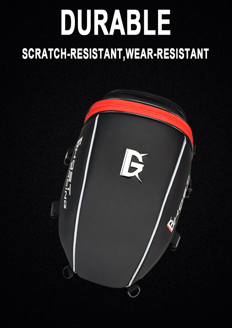 GHOST RACING Motorcycle Tail Bag Waterproof High Capacity Motorbike ...