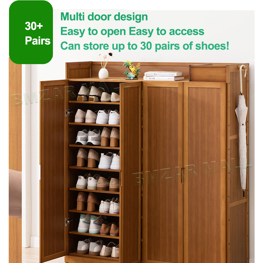 Shoe Cabinet Shoe Rack Bamboo Shoe cabinet multi-layer With Storage ...