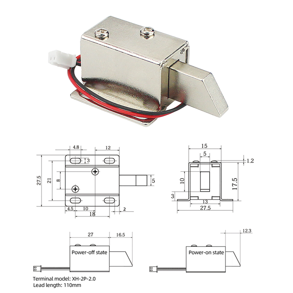Small DC 12V Electronic Lock Door Lock Mini Cabinet Door Electric ...