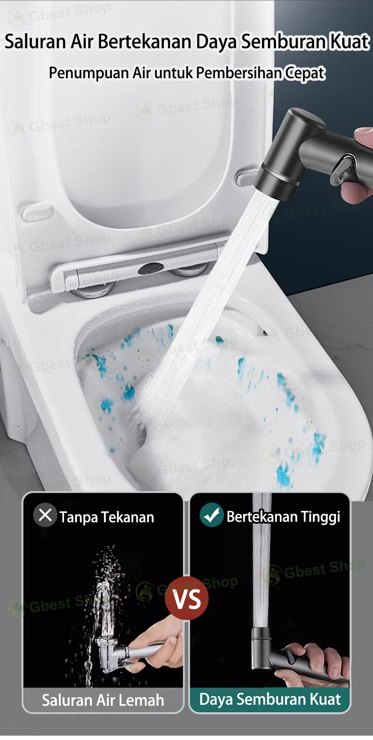 【Byshow】🔥Malaysia In Stock🔥HAND BIDET Douche Adjustable SPRAY GUN bidet ...